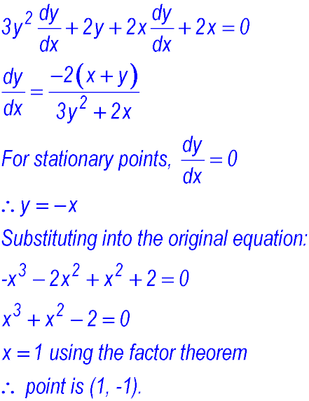 Differentiation - Implicit TYS 1 Solns