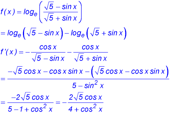 Multi-function calculus TYS 1 Solns