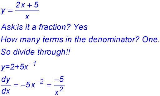 Quotient Rule TYS 1 Solns