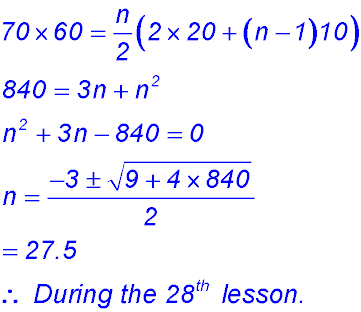 Arith Series - Applied - TYS 1 Solns