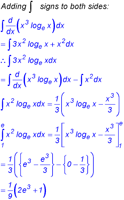 Log Integration - Differ hence find TYS 1 Solns