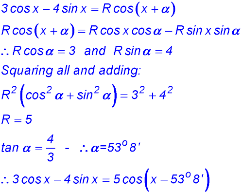 Trig - equations - auxilliary angles - TYS 1