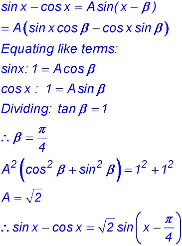 Trig - equations - auxilliary angles - TYS 1