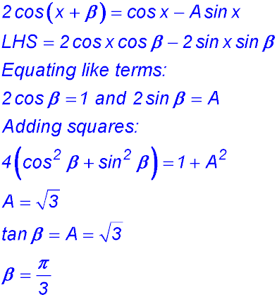 Trig - equations - auxilliary angles - TYS 1