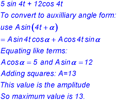 Trig - equations - auxilliary angles - TYS 1