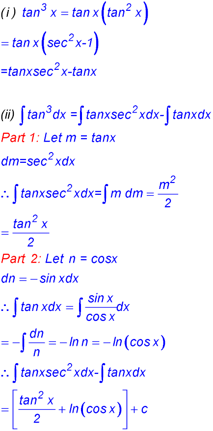 Trig - integ - Rev Chain Rule TYS 1 Solns