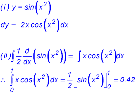Trig - integ - Diff hence find TYS 1 Solns