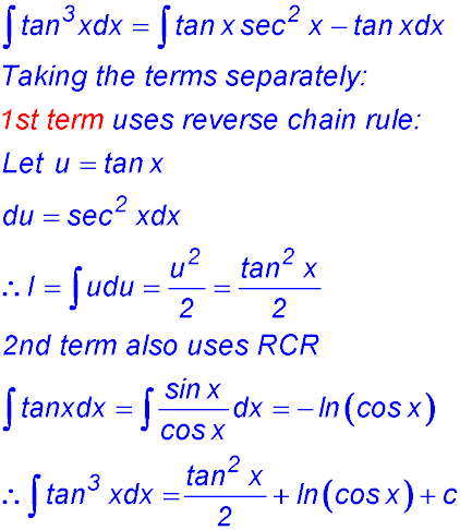 Trig - integ - Diff hence find TYS 1 Solns