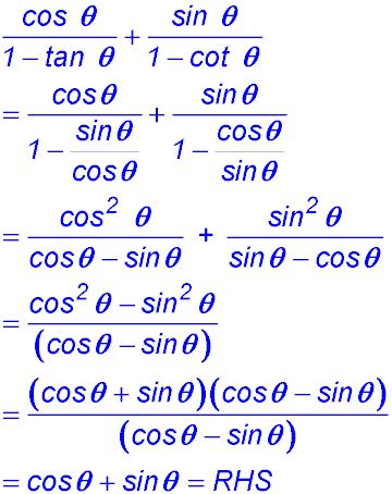 Trig - Identities - TYS 1 Solns